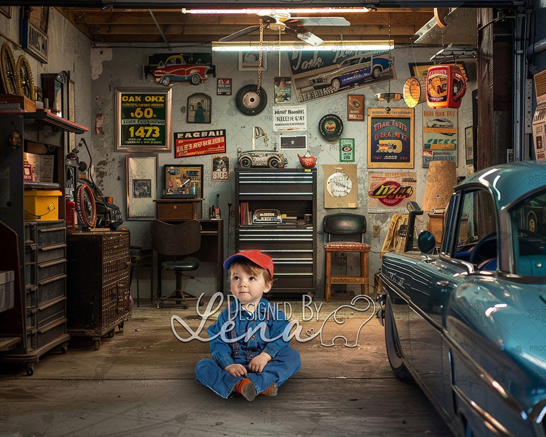 Mechanic Shop Digital Background, Bundle of 8, Composite Photography - Etsy