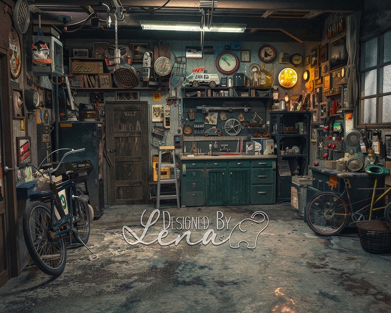 Mechanic Shop Digital Background, Bundle of 8, Composite Photography - Etsy