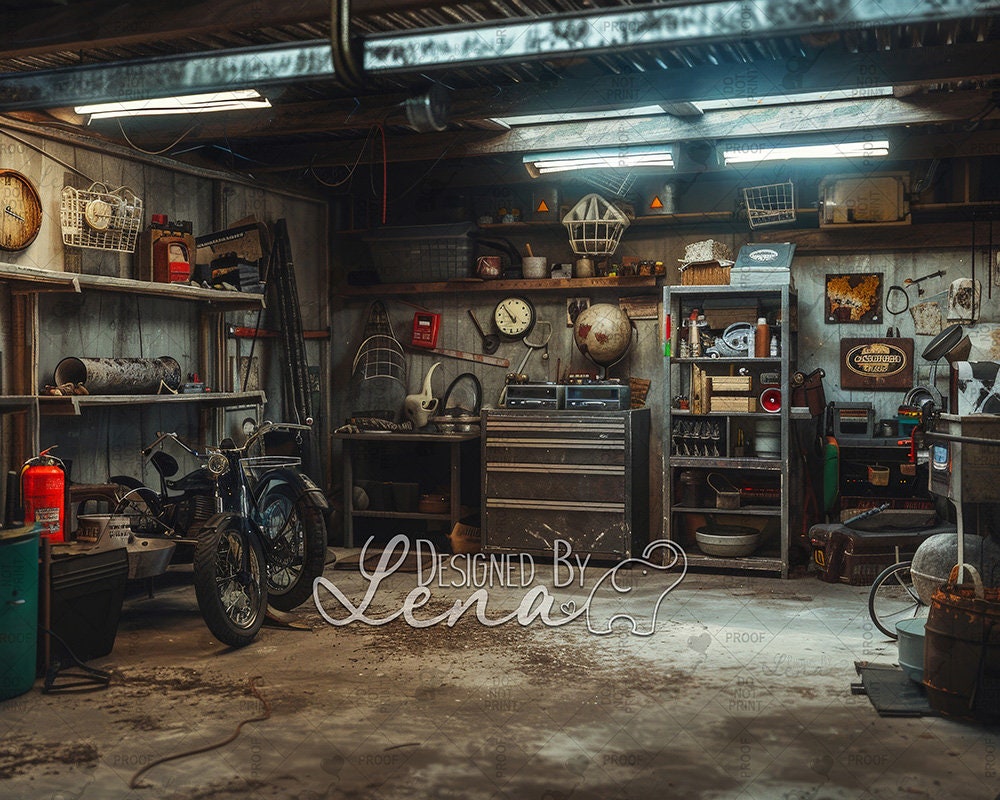 Mechanic Shop Digital Background, Bundle of 8, Composite Photography - Etsy