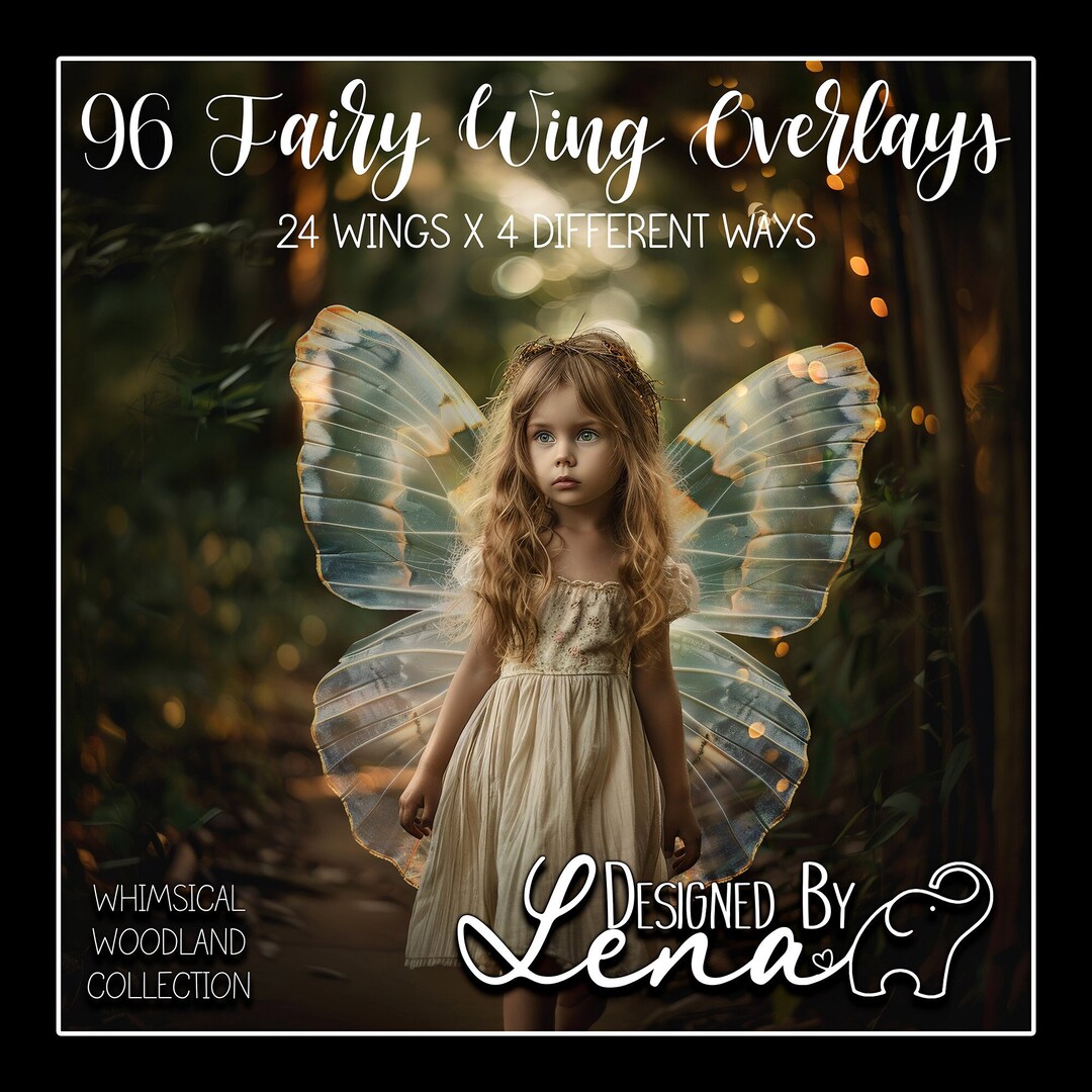 Colorful Fairy Wing Overlays, Composite Photography, Fairytale Magic ...