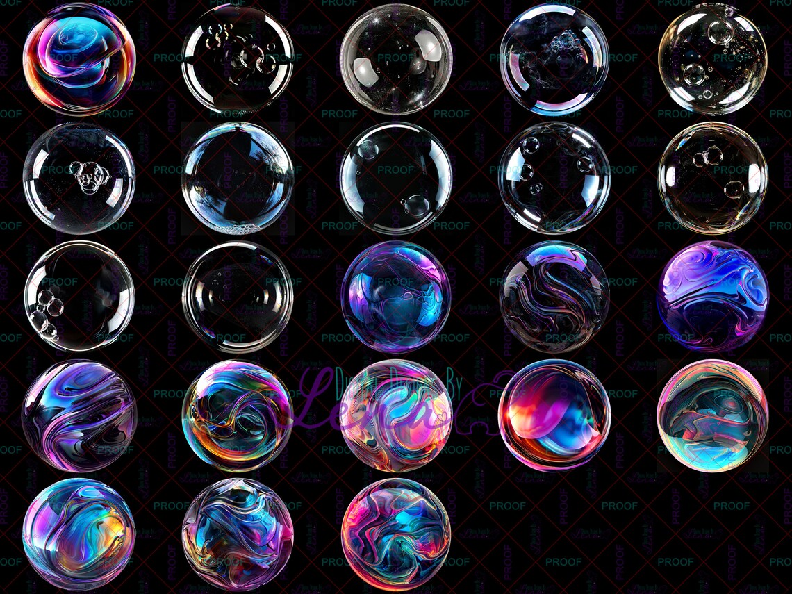 23 Realistic Bubble Overlays - Digital Download for Photo Editing ...