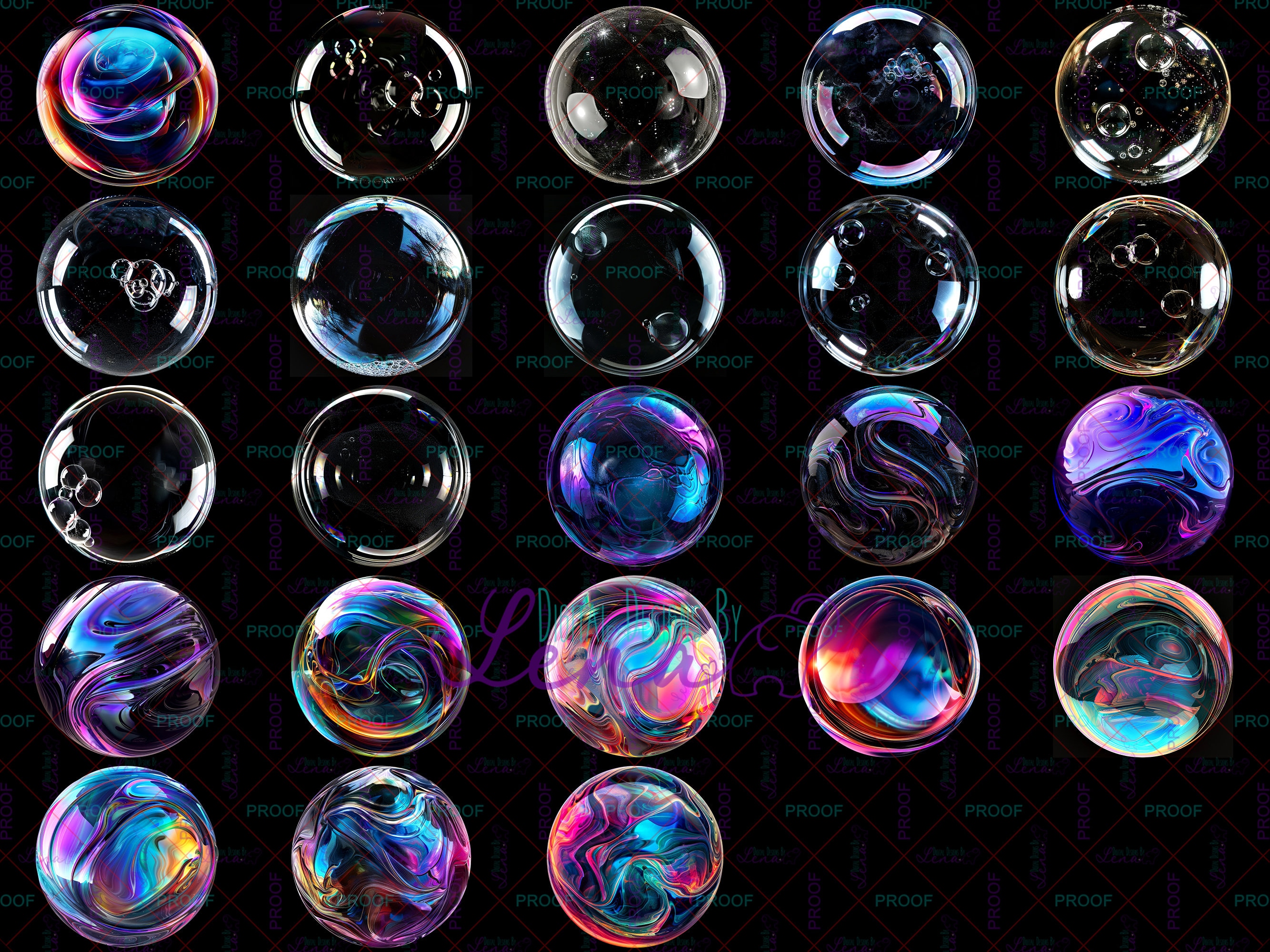 23 Realistic Bubble Overlays - Digital Download for Photo Editing ...