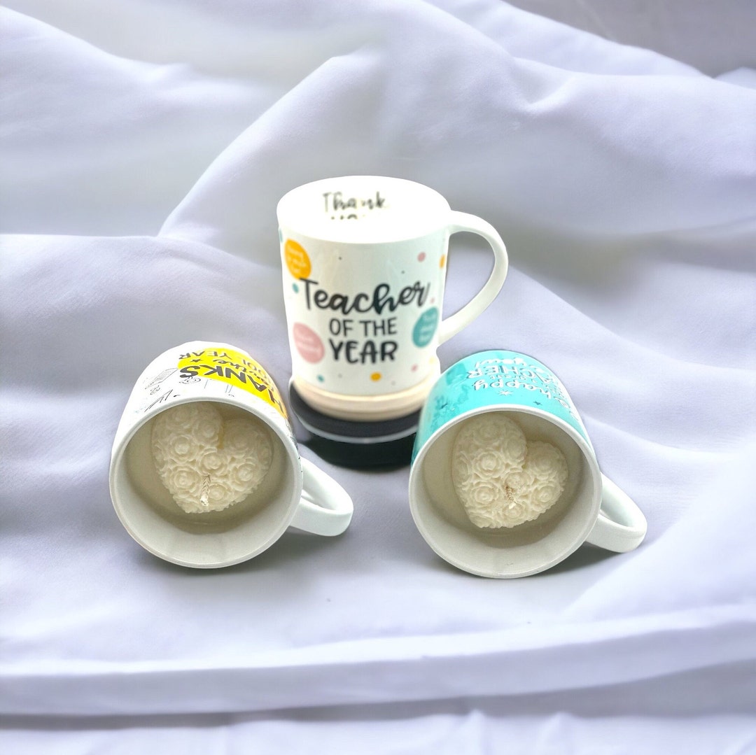 Teacher Appreciation Handmade Natural Scented Candle Soy Wax Coffee Mug ...