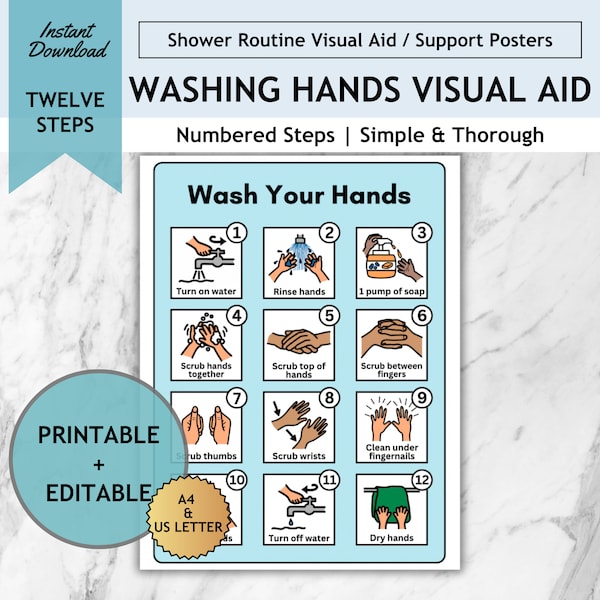 Handwashing Chart - Etsy
