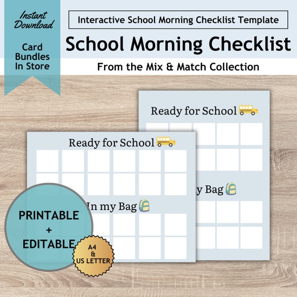 Velcro Daily Checklist - Etsy