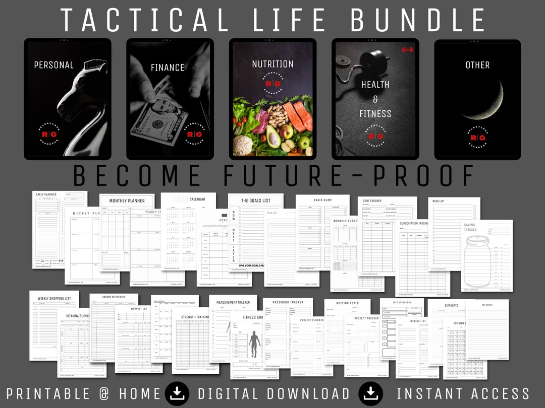 Life Planner Bundle Tactical Printable Planner 2023 Printable Planner ...