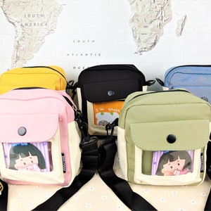 Mini Ita Crossbody Bag, Anime Pin Display Bag, Kawaii Window Purse ...