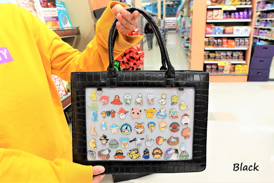 Large Ita Bag,multi Color Inserts,tote Bag,pin Bag,enamel Pin Display ...