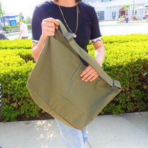 Personalized Extra Large Crossbody Bag, Oversized Canvas Purse, Tote ...