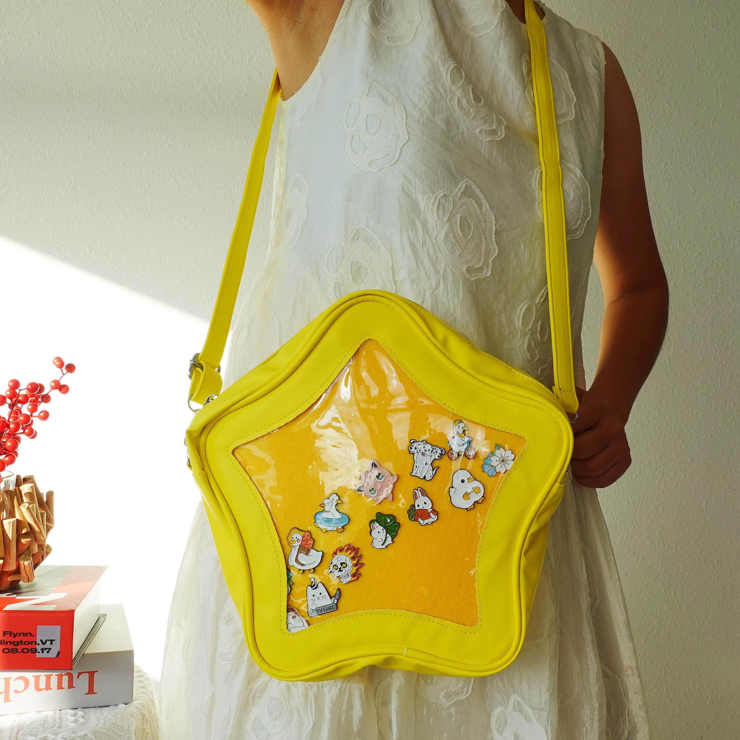 Star Ita Bag Crossbody, Kawaii Pin Display Cross Body, Clear Window ...