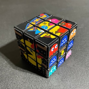 PACMAN and MS. PACMAN Rubik's Cube Pac-man Www.makngames.com - Etsy