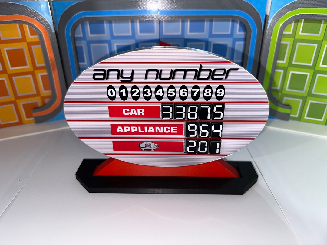 The Price is Right "any Number" Pricing Game - 7.5 Inches High X 7 ...