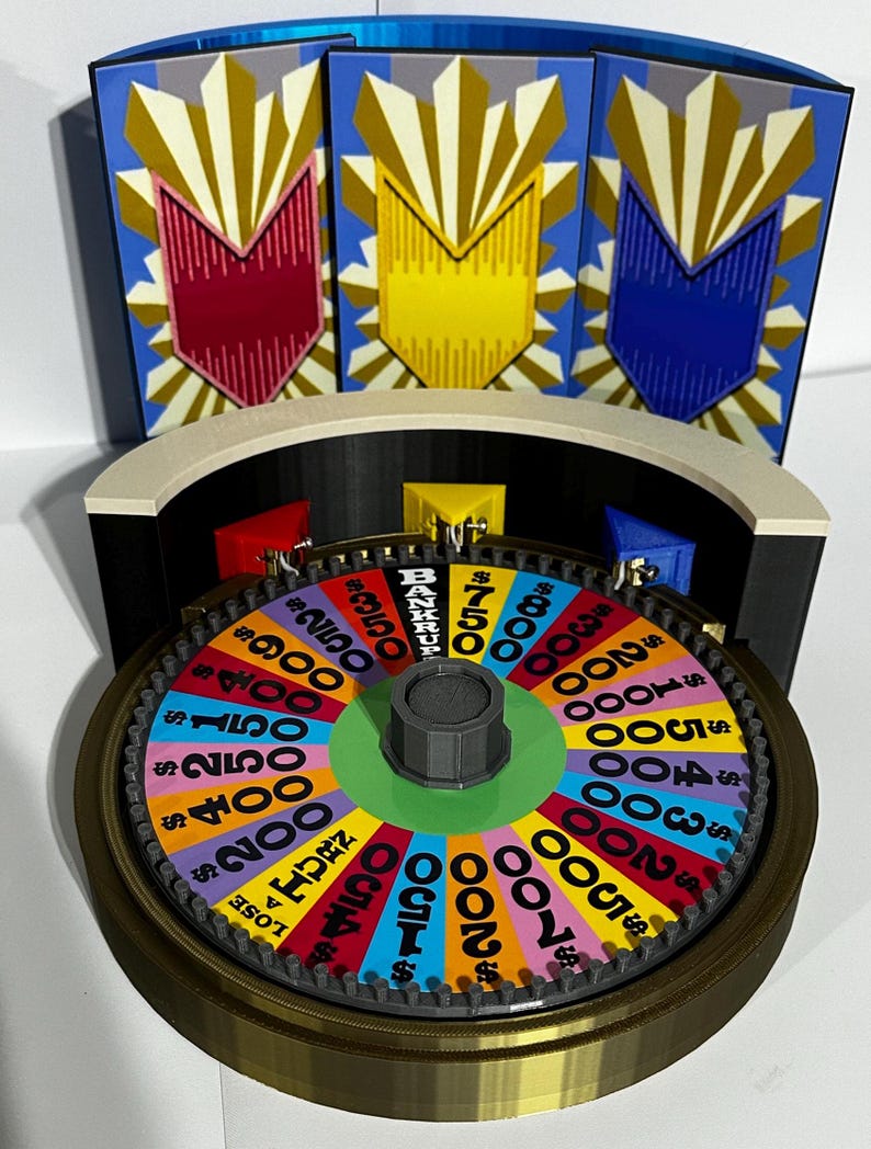 1990 Wheel of Fortune Replica Set - Puzzle Board, Ultimate Wheel, Bonus ...