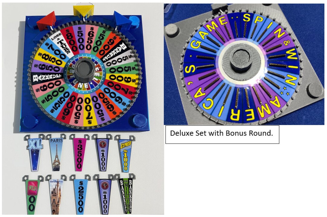 Deluxe Wheel of Fortune Wheel Set Www.facebook.com/aandm3dprints/ - Etsy