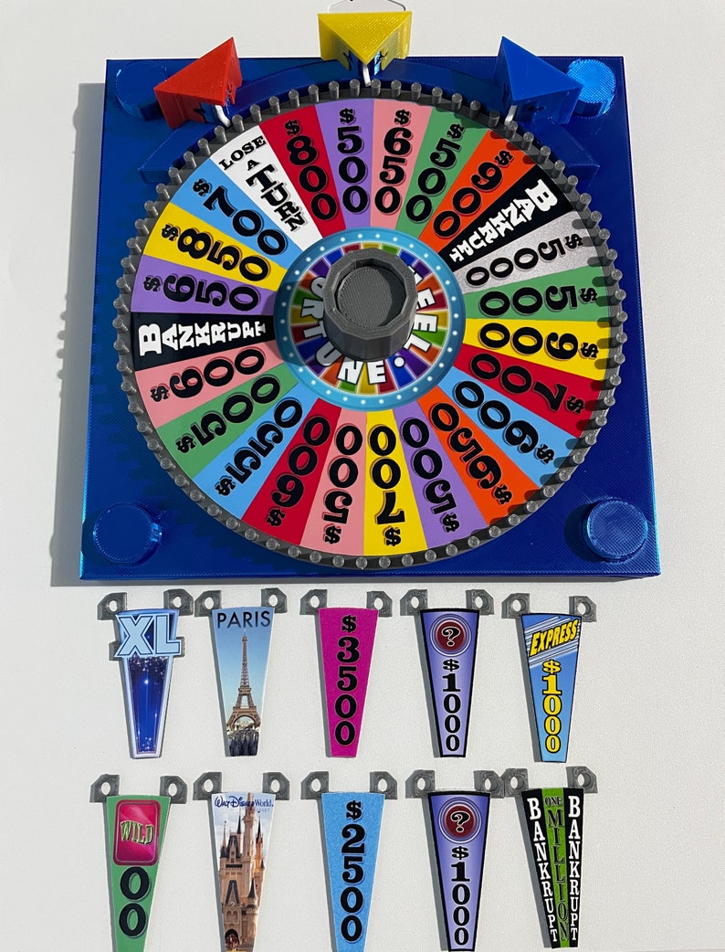 Deluxe Wheel of Fortune Wheel Set - Www.facebook.com/aandm3dprints/ - Etsy