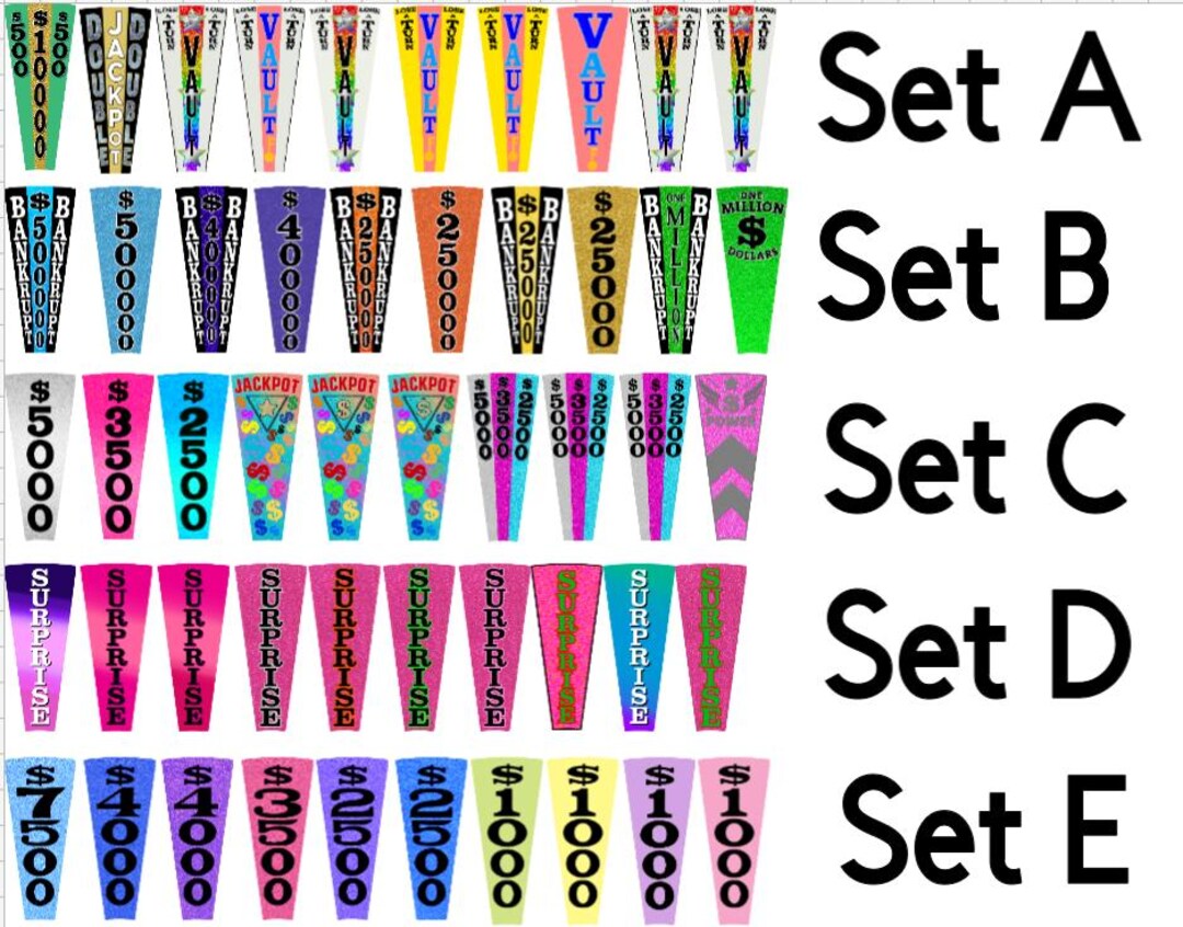 Wheel of Fortune - Wheel Wedges (2 Inches Long) to Go With Wheel-of ...