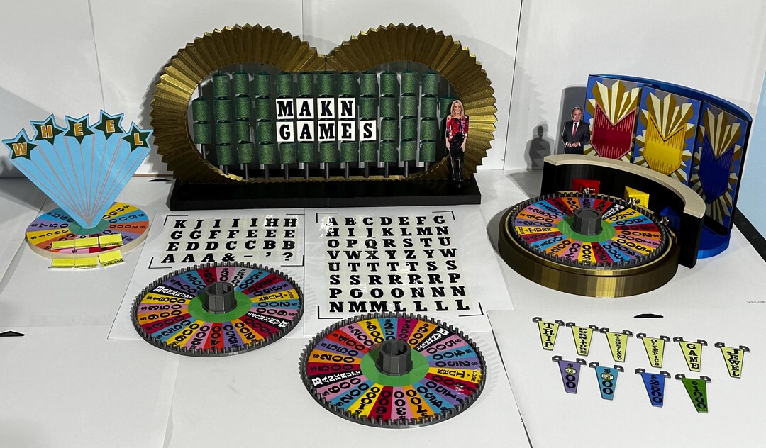 1990 Wheel of Fortune Replica Set Puzzle Board, Ultimate Wheel, Bonus ...