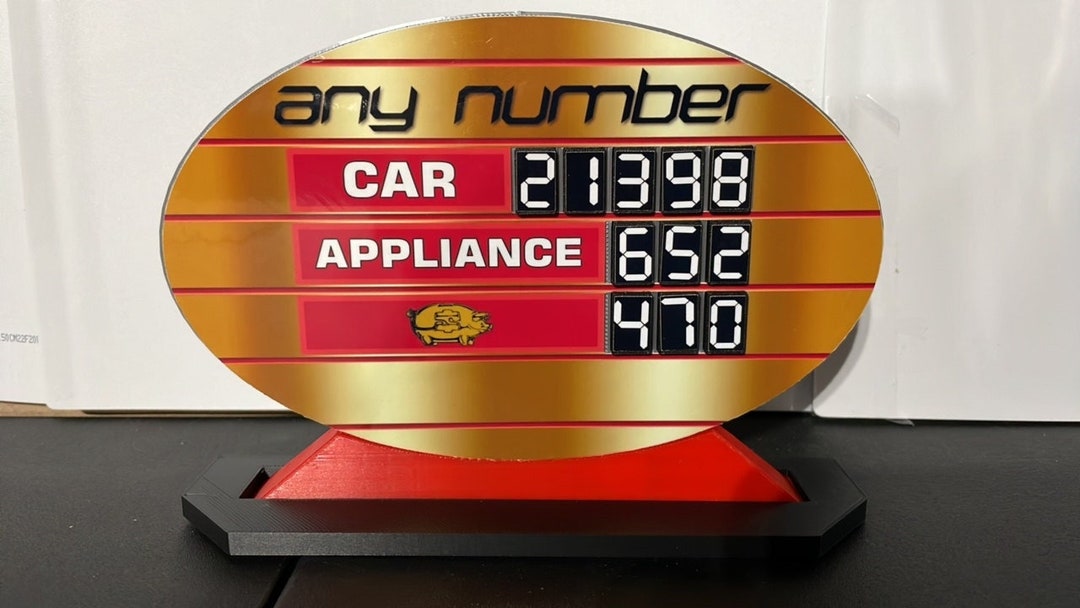 The Price is Right Retro "any Number" Pricing Game 7.5 Inches High X 7 ...