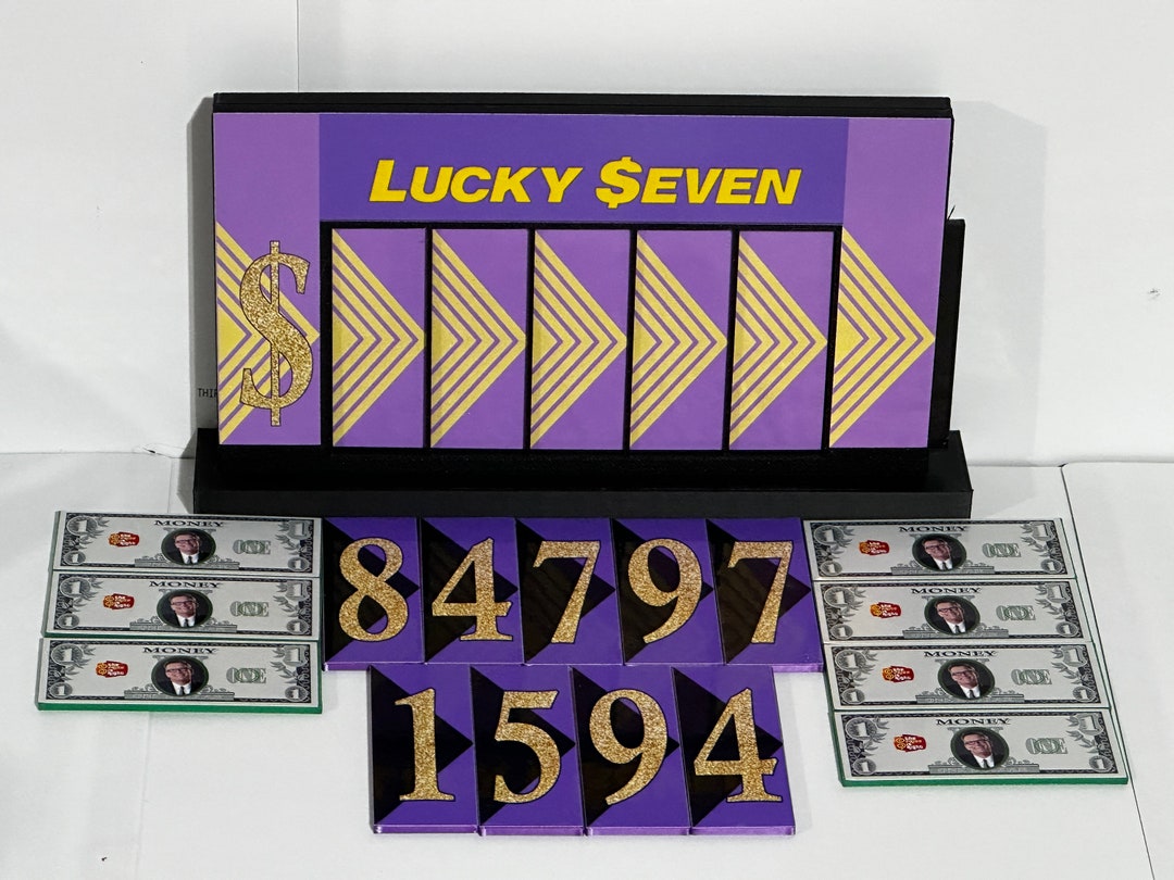 Price is Right Lucky Seven Pricing Game - 8 in Long X 5 High X 1.5 Wide ...
