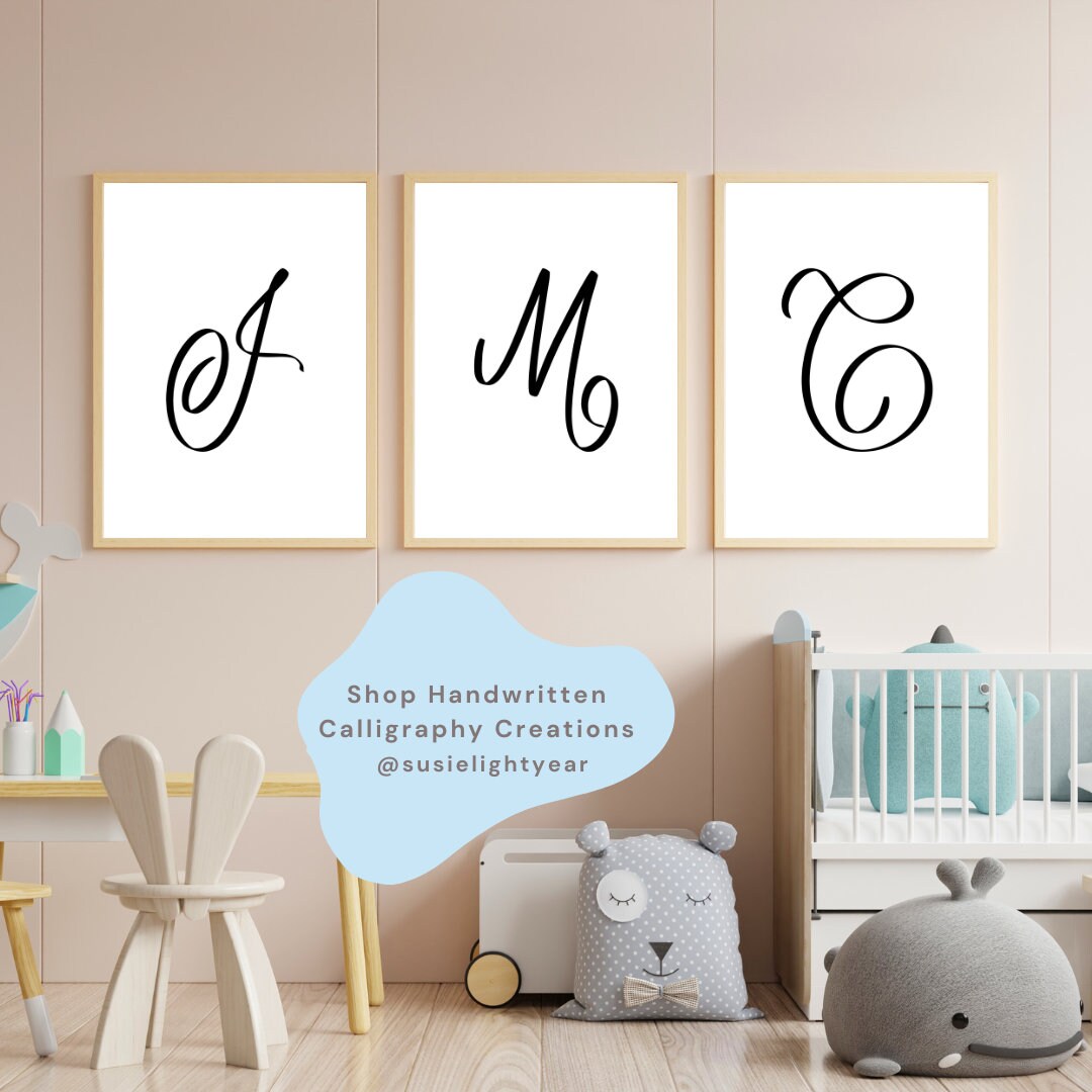 Letter "i" Handwritten Calligraphy Art Print by Susielightyear ...