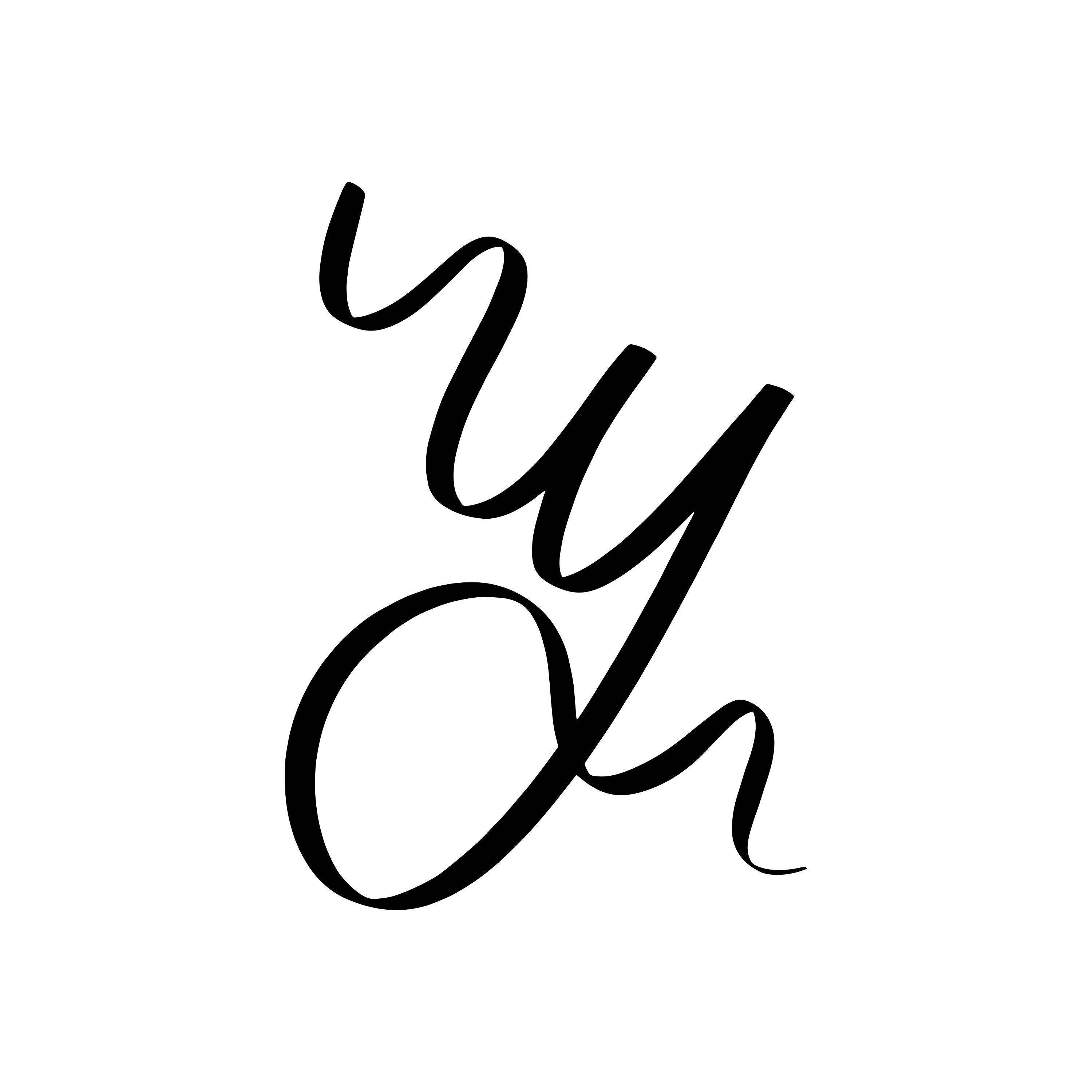 Letter Y Calligraphy Wall Art Print Initial Alphabet Monogram ...