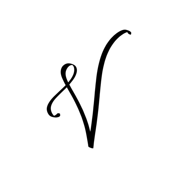 Calligraphy Letter V