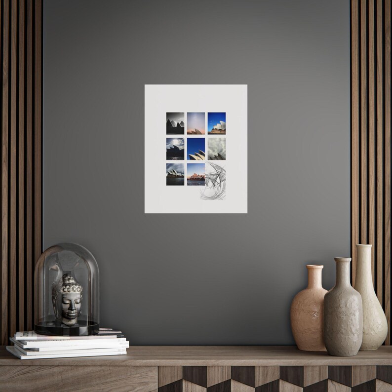Sydney Opera House Unframed Poster - Minimalist Wall Art Print for Home ...