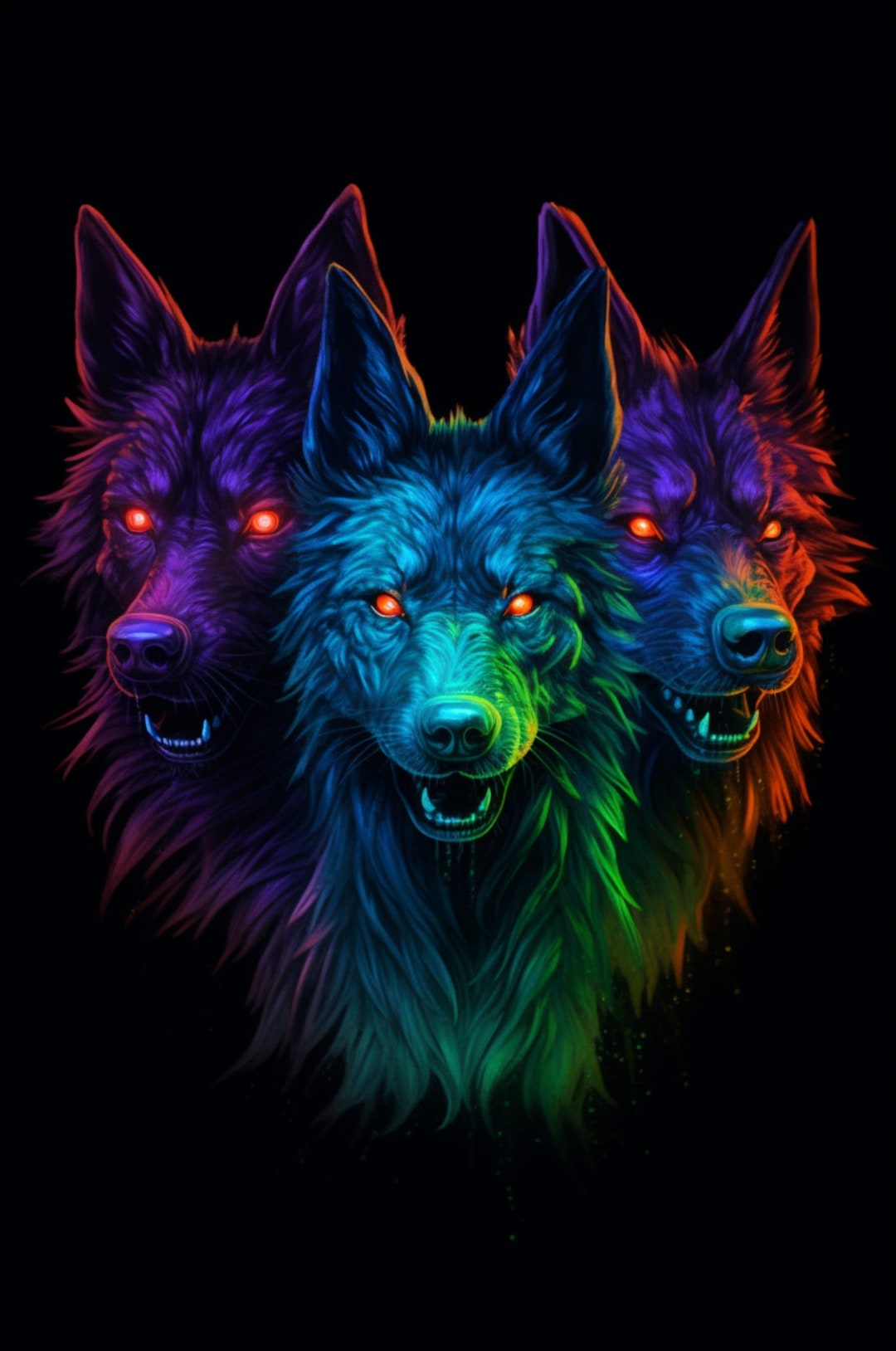 Cerberus Standing Guard in the Underworld - Etsy