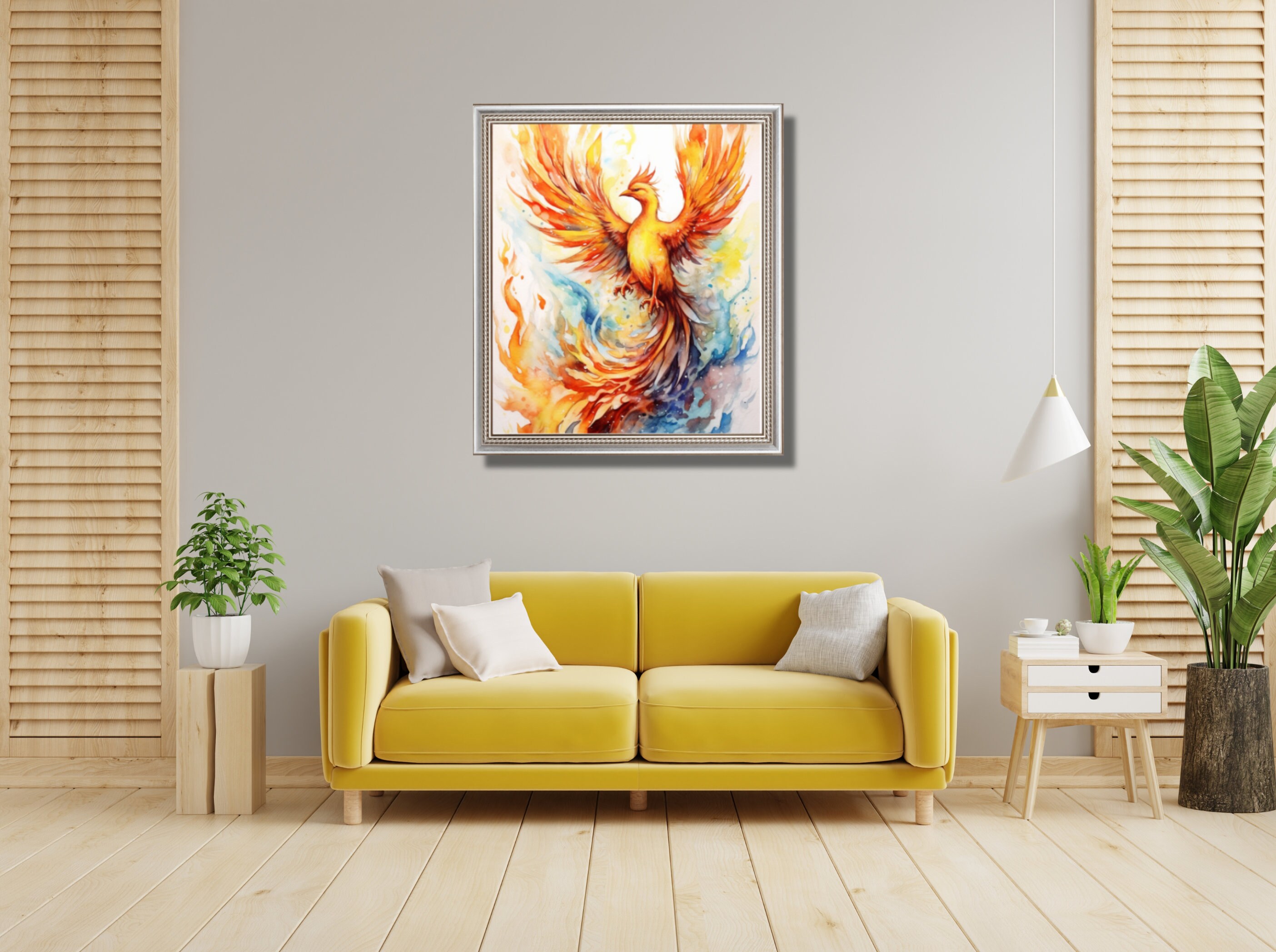 Water-colored Phoenix A - Etsy
