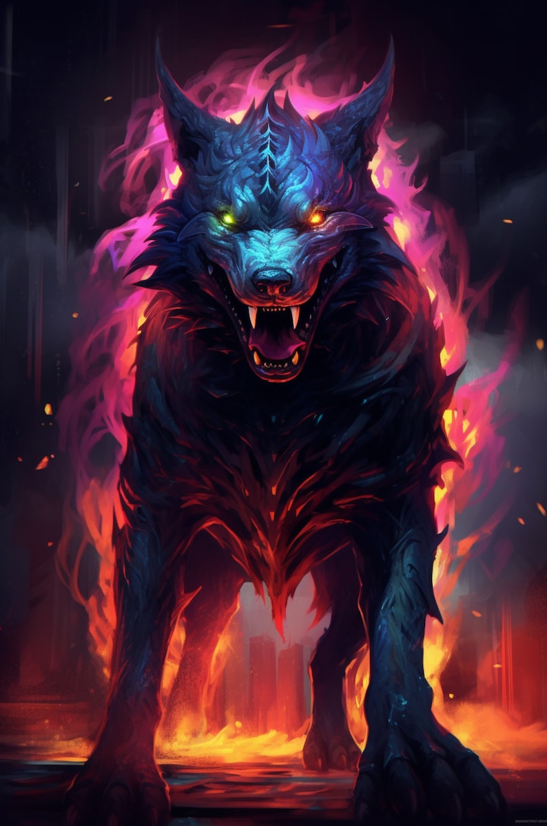 Majestic Hellhound - Etsy