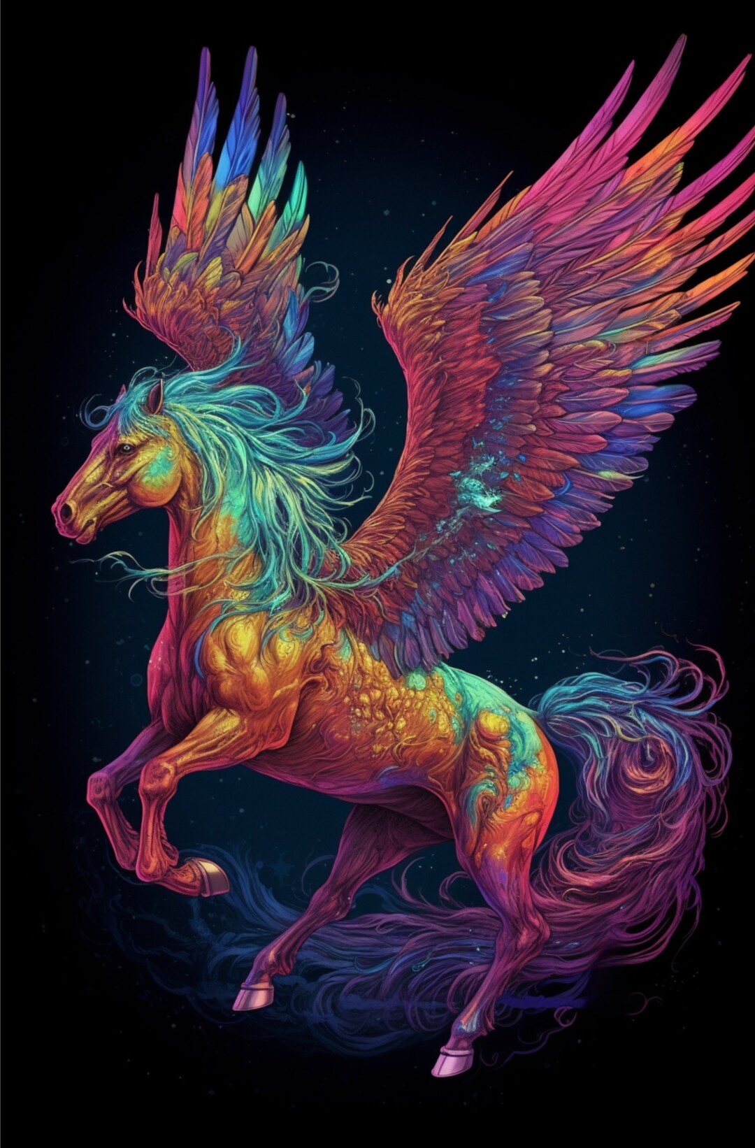 Vibrant Pegasus - Etsy