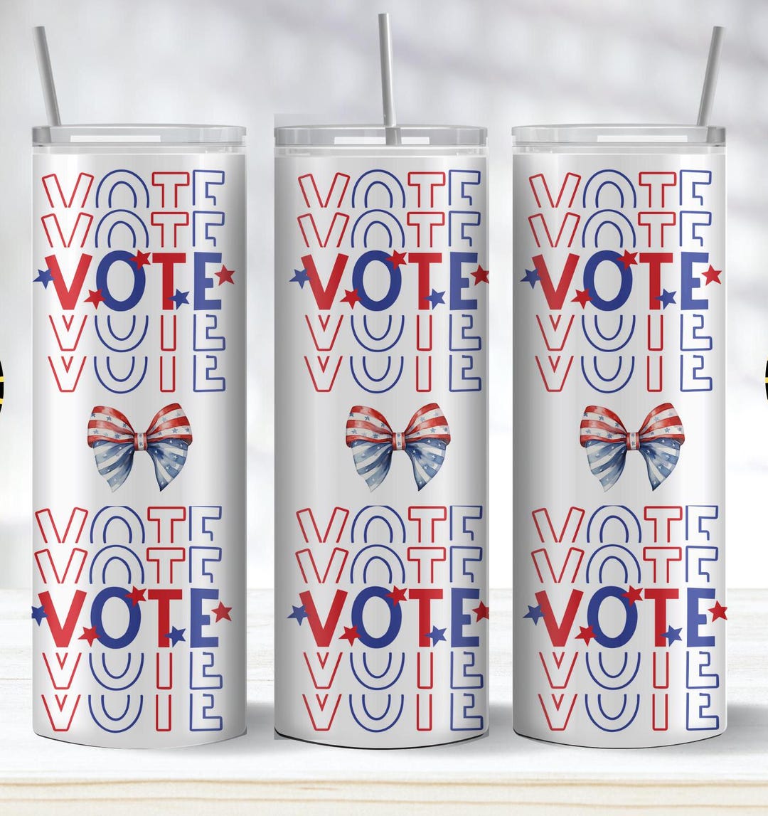 Vote Red Blue Tumbler Wrap PNG, Lantern 20 Oz Skinny Tumbler ...