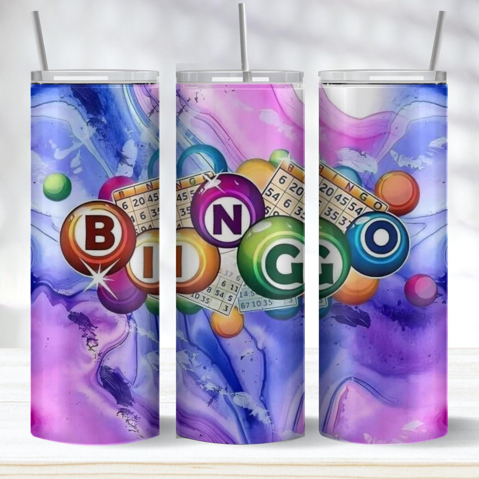 Bingo Tumbler Wrap PNG: 20oz Skinny Sublimation Designs (digital ...