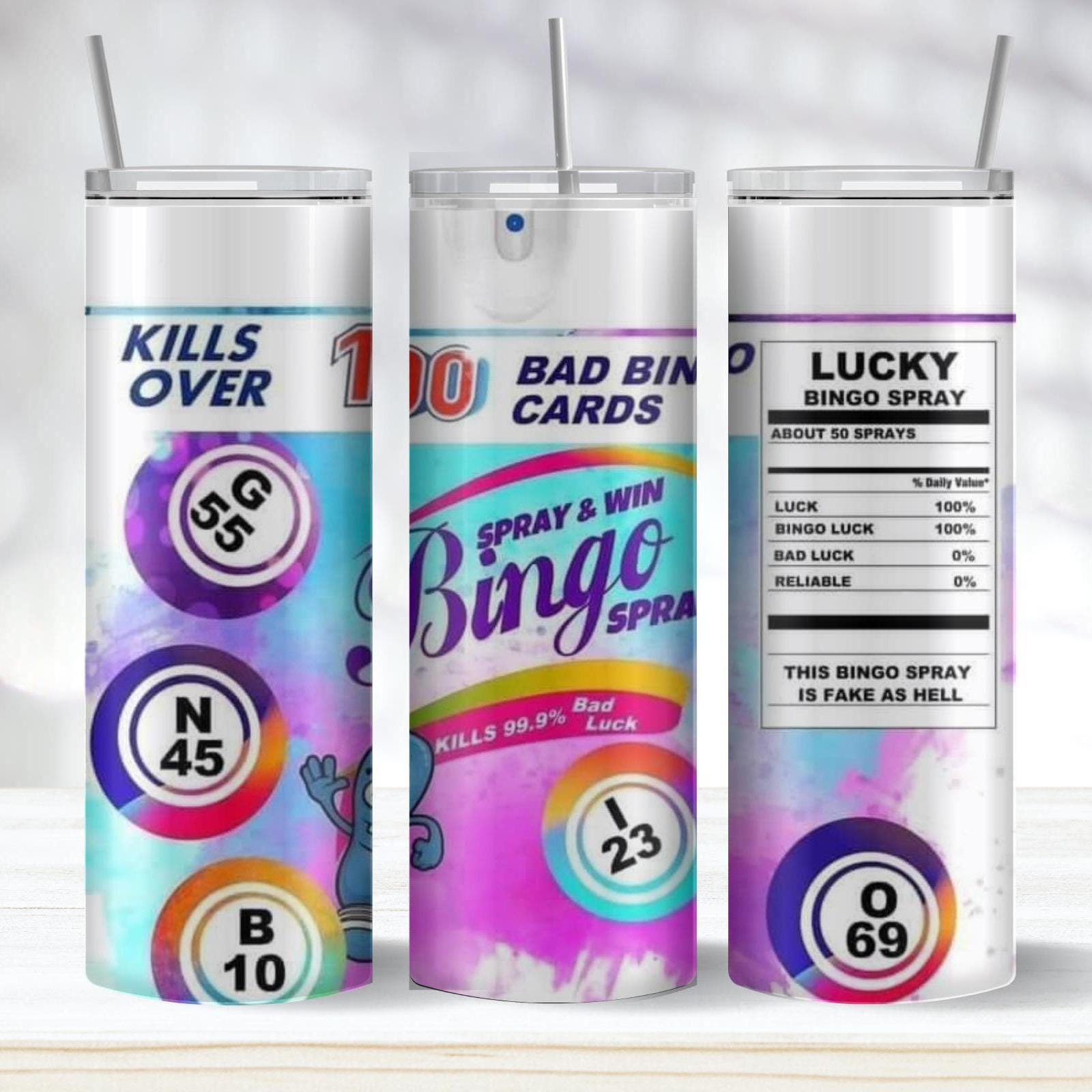 Bingo Tumbler Wrap PNG: 20oz Skinny Sublimation Designs (digital ...