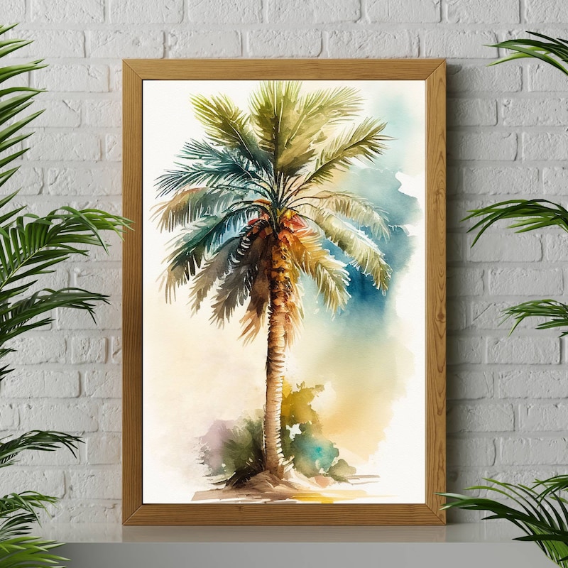 Palm Tree Art - Etsy