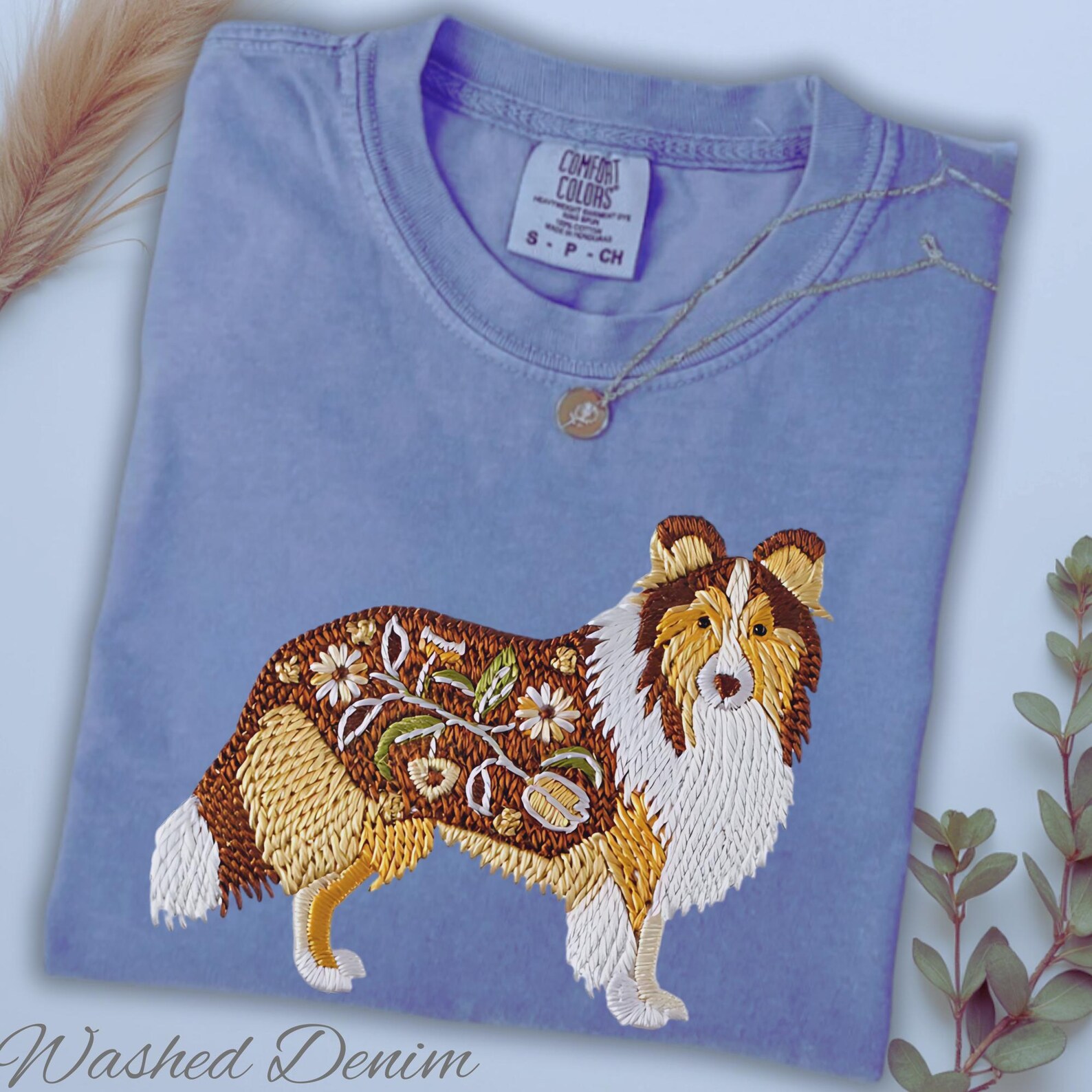Comfort Colors Shetland Sheepdog T-shirt, Sheltie Collie Printed ...