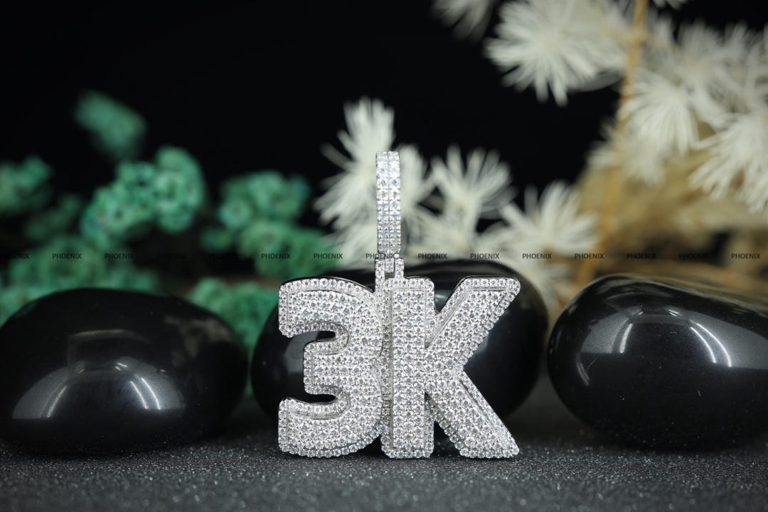 Custom Number & Letter Hip Hop Pendant | Moissanite Ice Out Pendant for ...