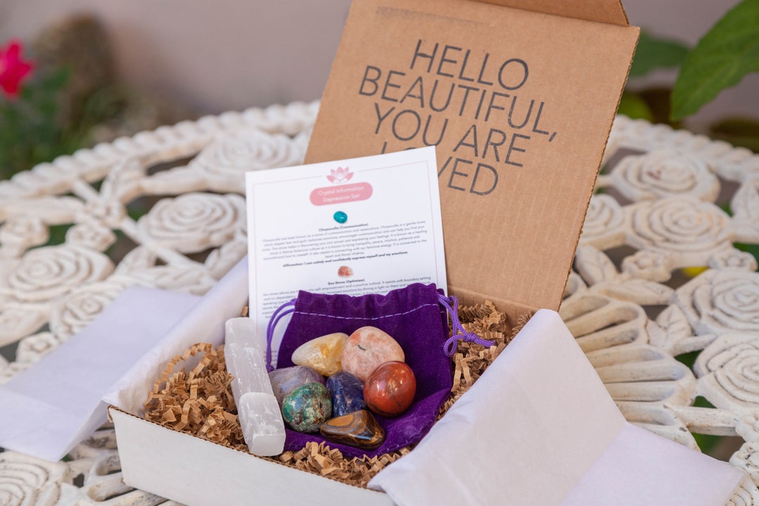 Depression Heartbreak Crystals Gift Mental Health Crystal Gift Box ...
