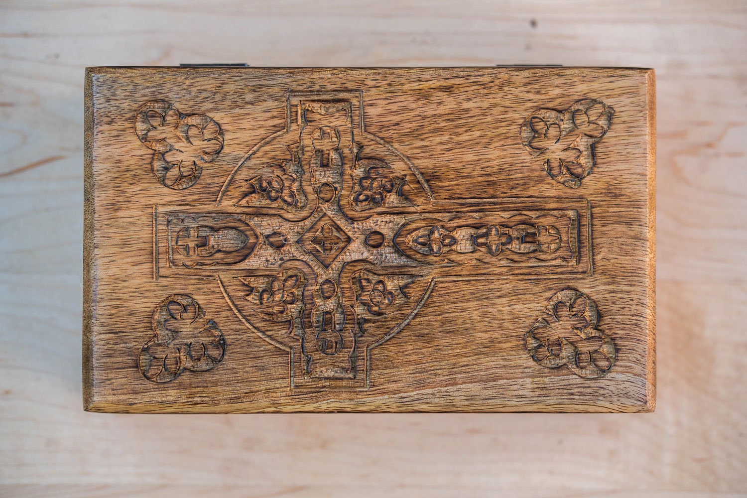 Spiritual Gift Box Prayer God Box Keepsake Box, Holy Cross, Flower of ...