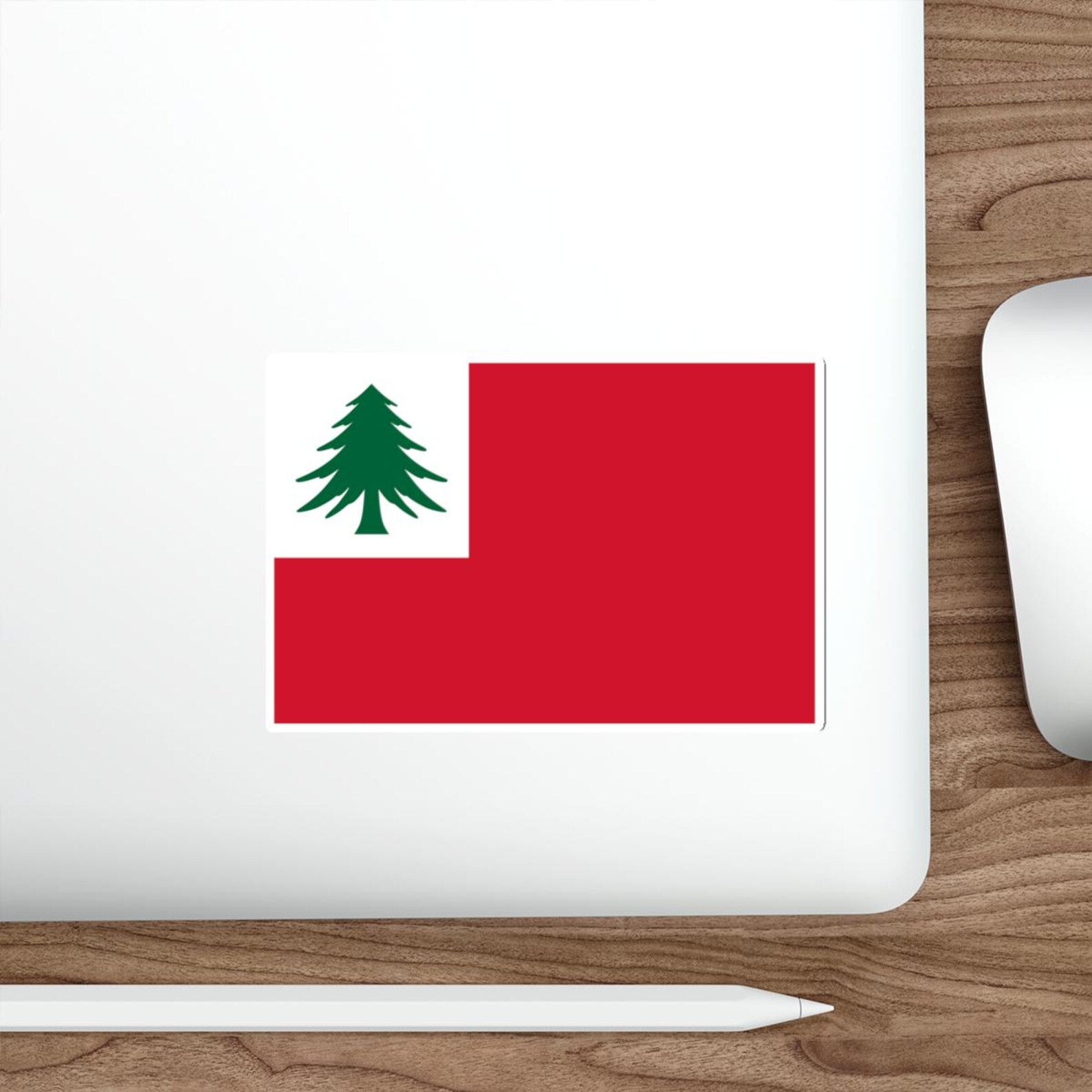Red Ensign New England Flag Sticker Pine Tree Design Revolutionary War ...