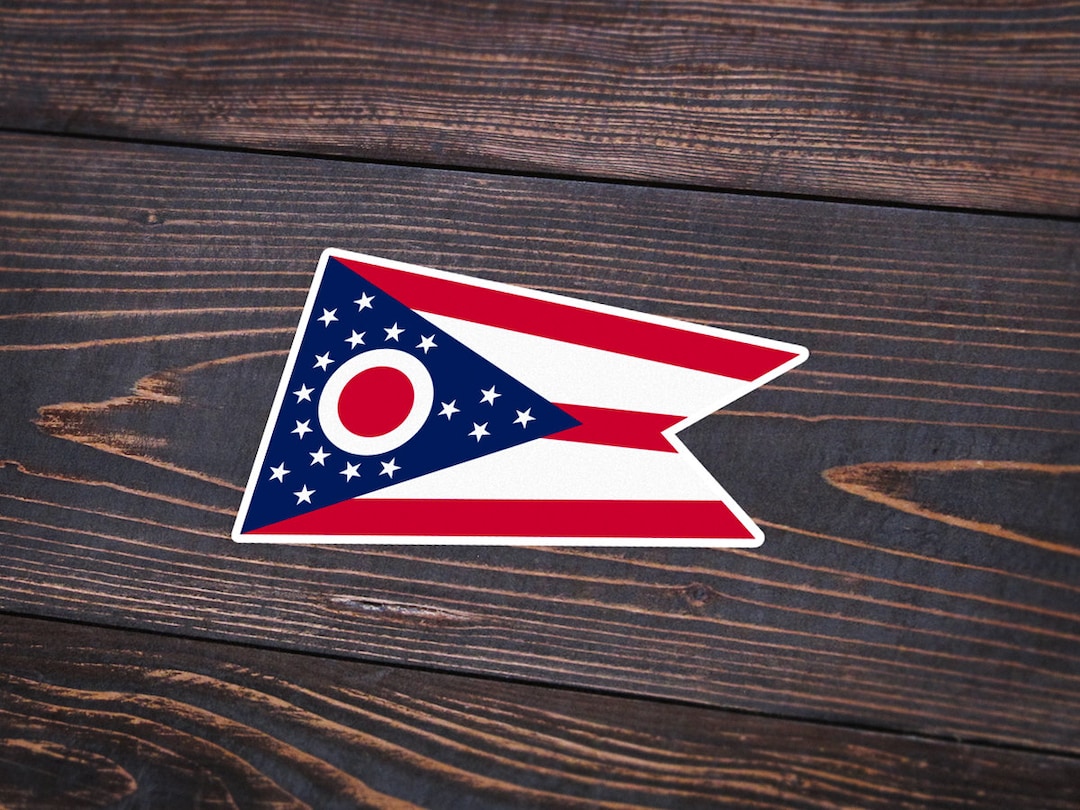 Ohio State Flag Sticker | Water Bottle | Ohioan Vinyl Decal | Laptop ...
