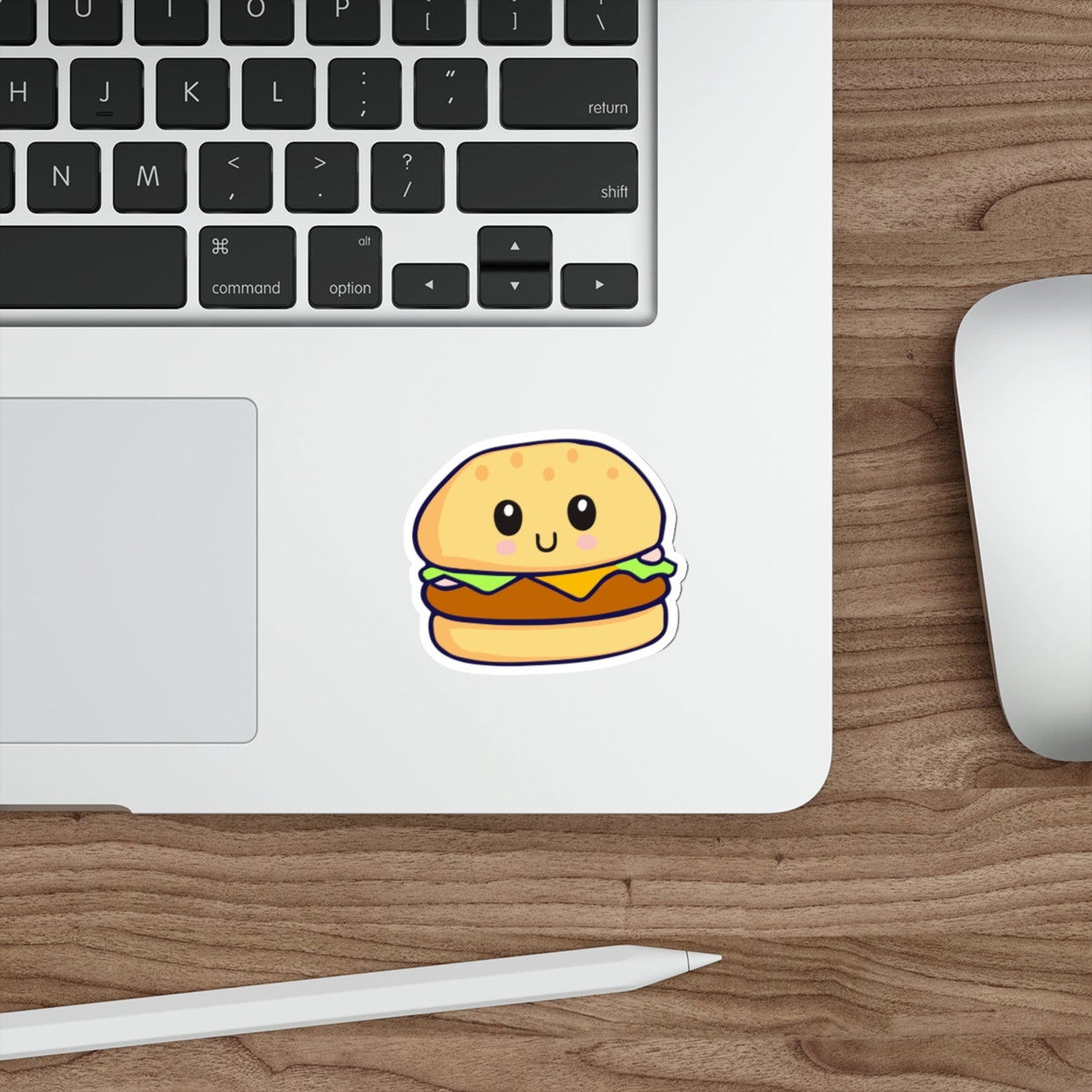 Hamburger Sticker | Cute Kawaii Decal | Laptop Vinyl Sticker | Water ...