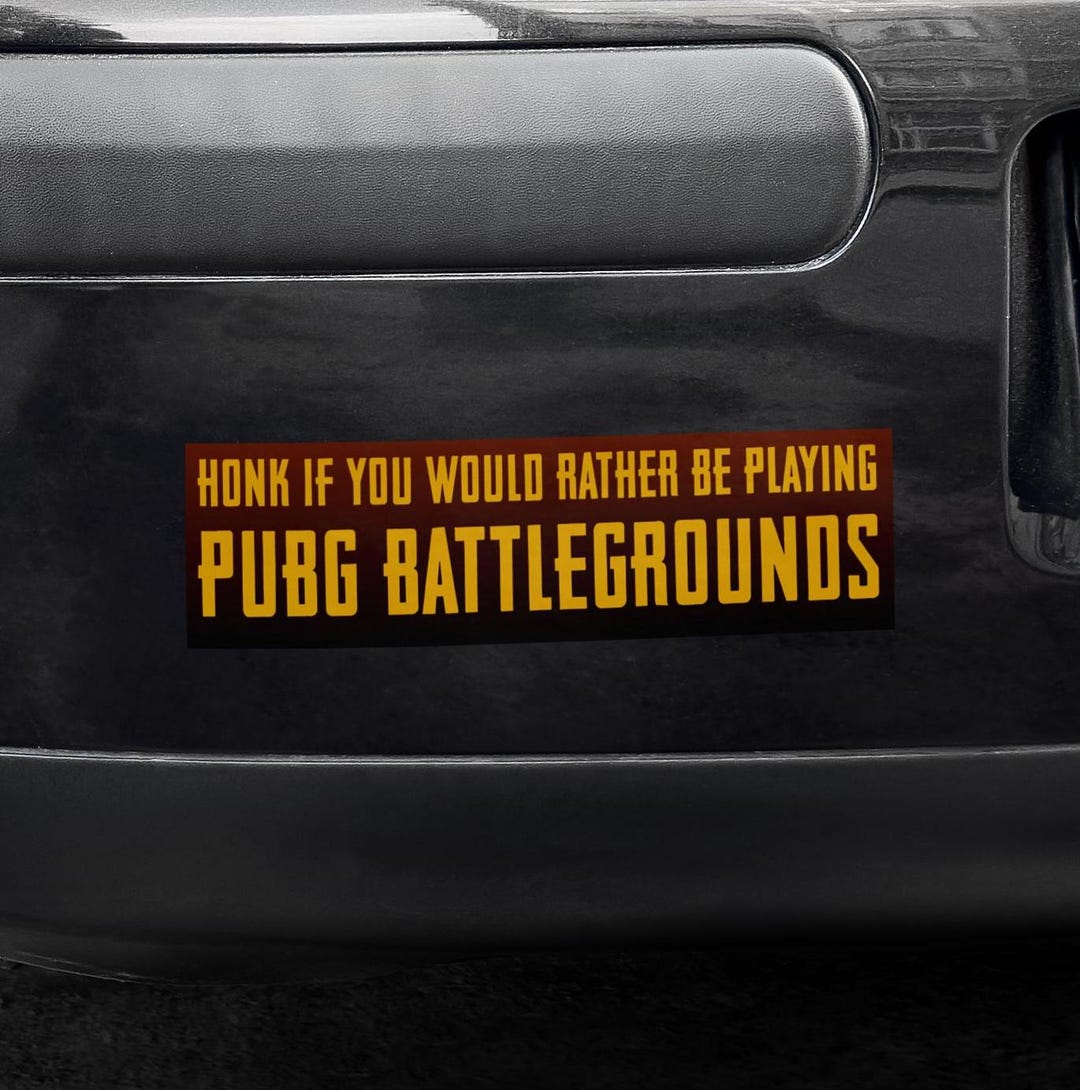 PUBG Battlegrounds Bumper Sticker | Car Decal | Gamer Gift ...
