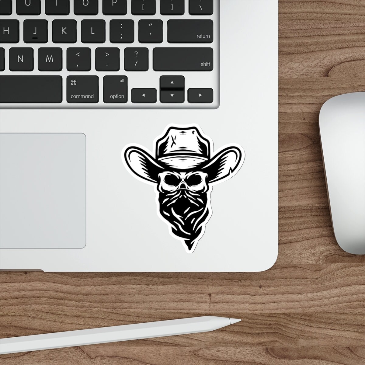Cowboy Skeleton Sticker Western Stickers Skull Cowboy Laptop Stickers ...