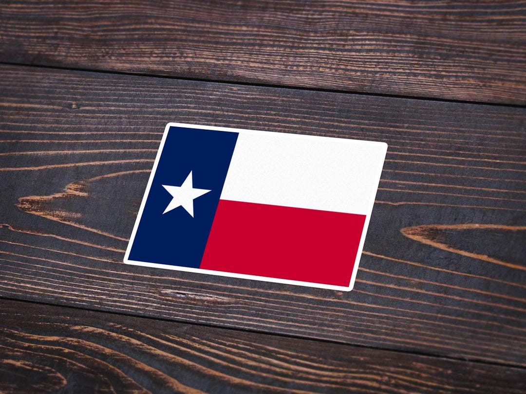 Texas State Flag Sticker - Lone Star State Waterproof Vinyl Decal for ...