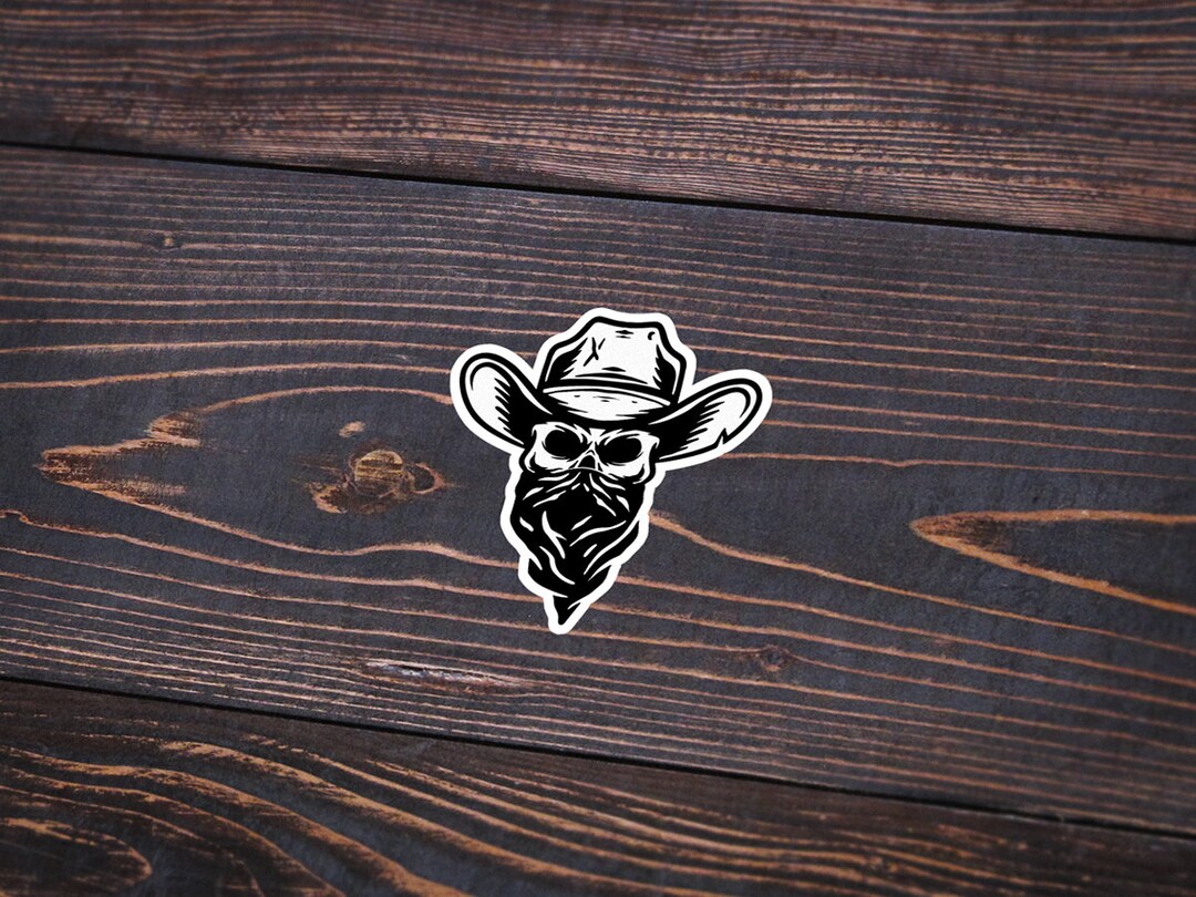 Cowboy Skeleton Sticker | Western Stickers | Skull Cowboy | Laptop ...
