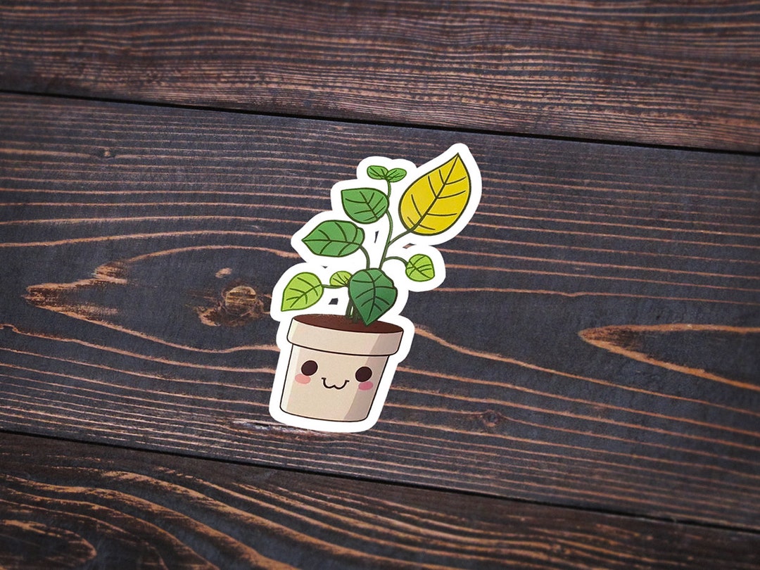 Cute Plant Sticker Laptop Vinyl Decal Kawaii Sticker Water Bottle ...