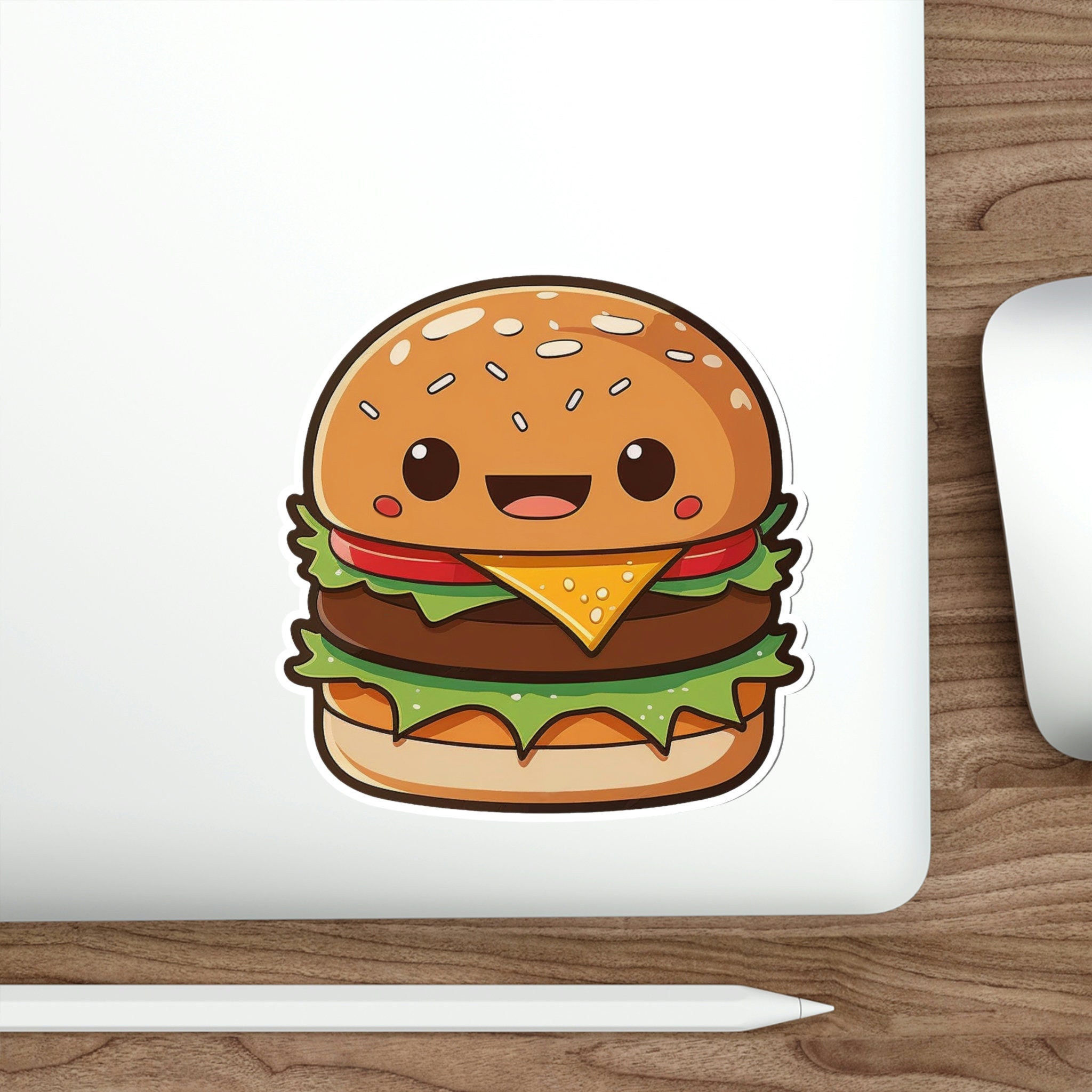 Cute Hamburger Sticker Kawaii Decal Laptop Vinyl Sticker - Etsy
