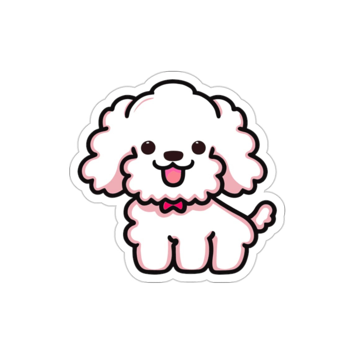 White Toy Poodle Sticker Laptop Decal Laptop Sticker Poodle Decal Dog ...