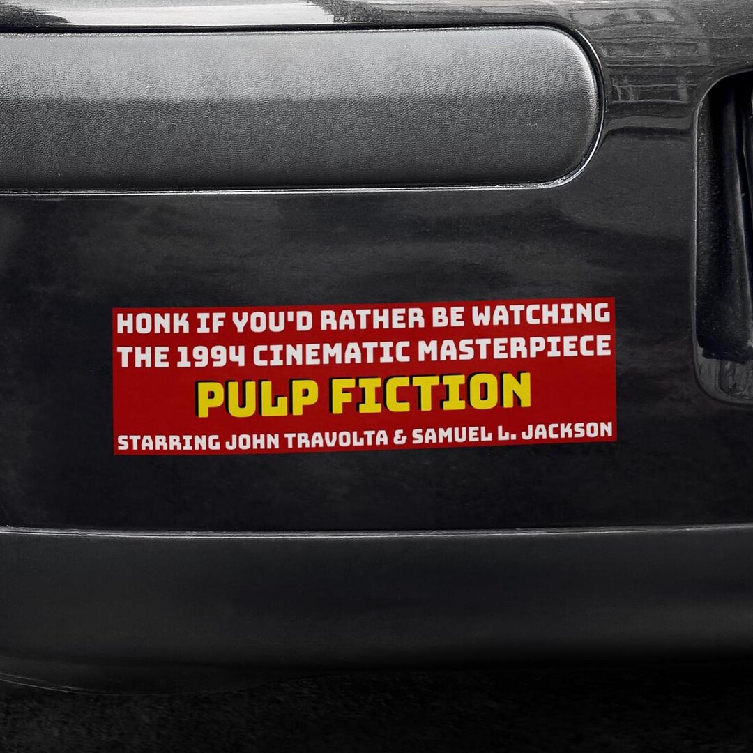 Pulp Fiction Bumper Sticker | Car Decal | John Travolta Fan | Quentin ...